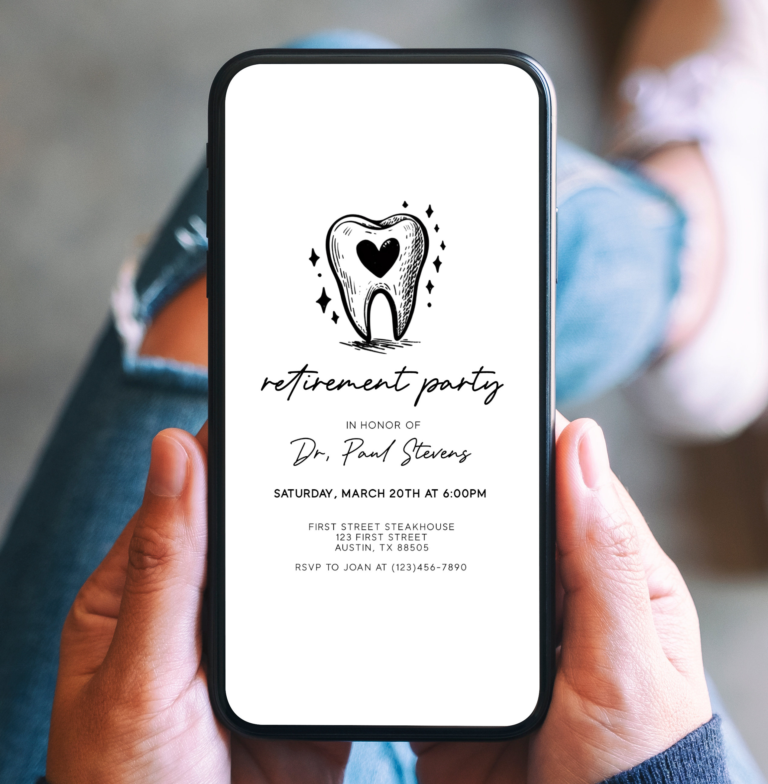 Dentist Retirement Party Invitation Digital Download. Dental Retirement ...
