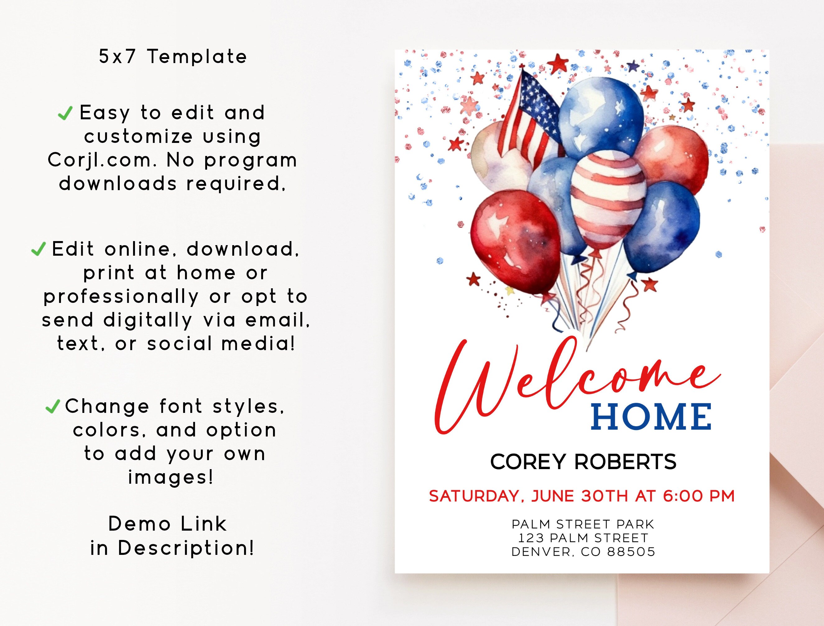 Military Theme Welcome Home Invitation Template, Military Theme ...