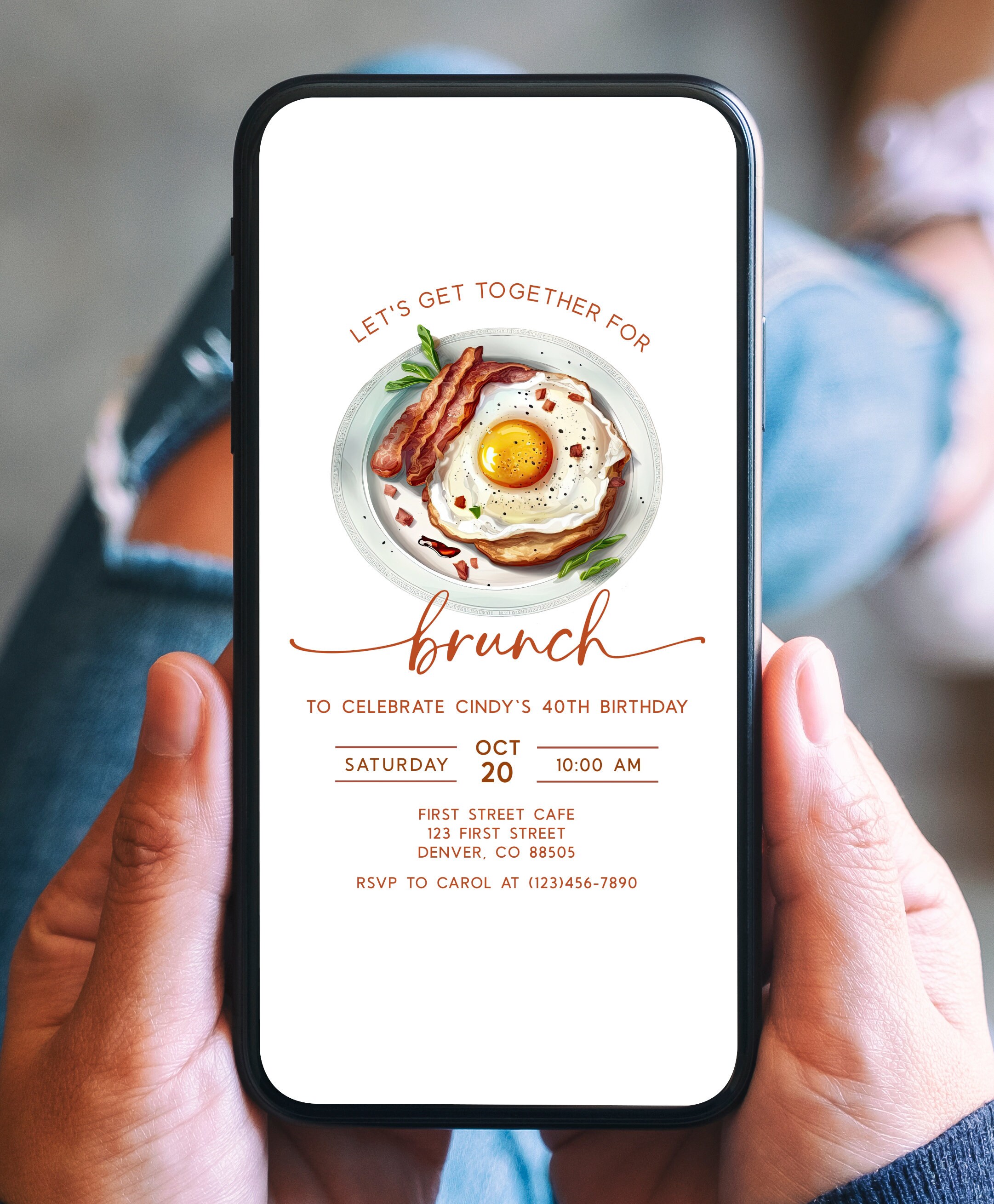 Brunch Invitation Template: Any Occasion, Editable (digital Download ...
