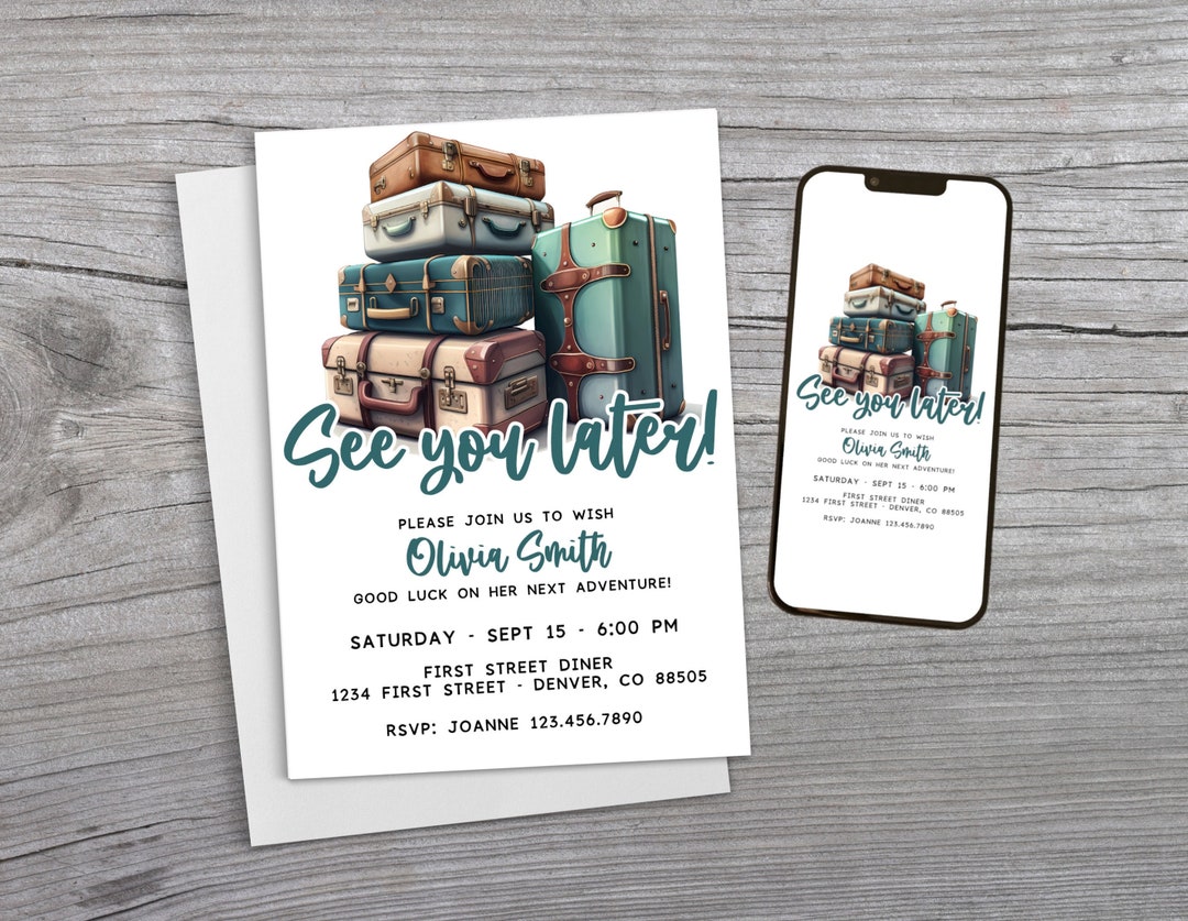 Farewell Going Away Party Digital Download - Editable and Customizable ...