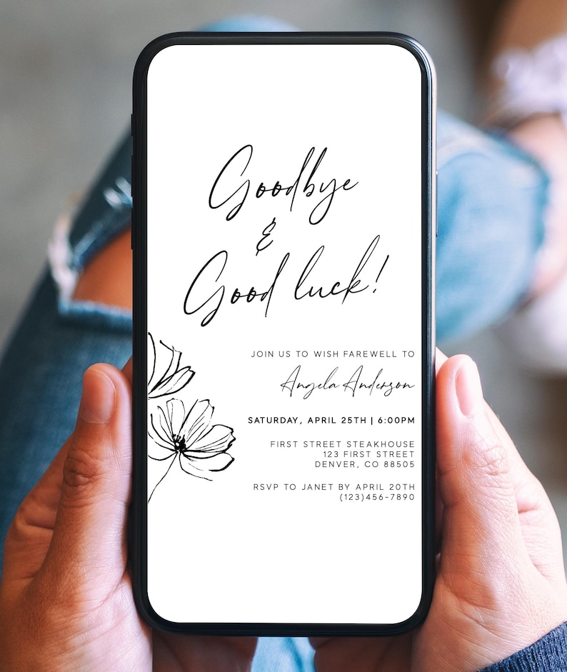 Goodbye and Good Luck Farewell Party Invitation Template, Farewell ...