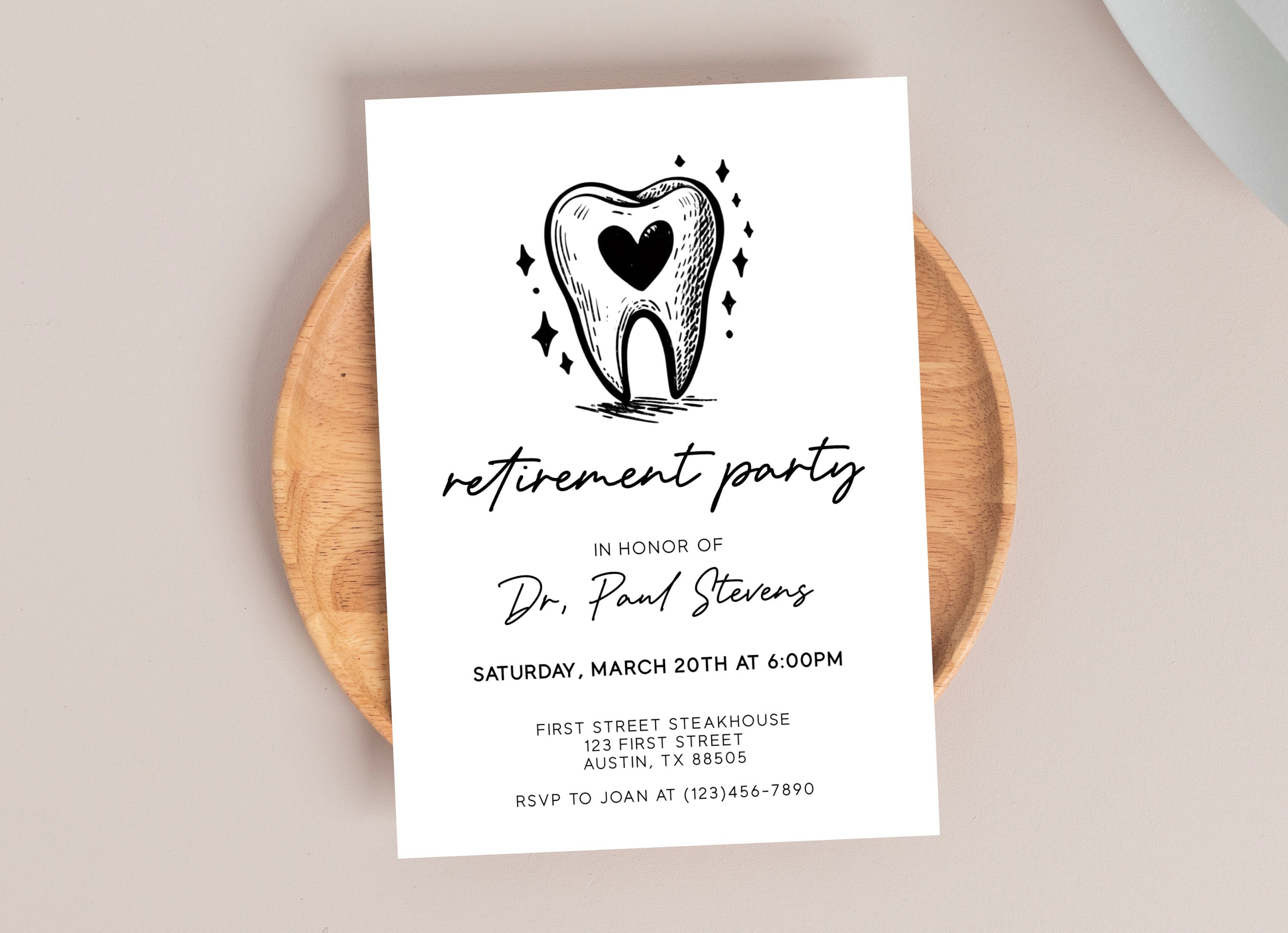 Dentist Retirement Party Invitation Digital Download. Dental Retirement ...