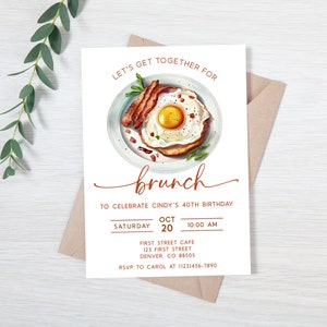 Brunch Invitation Template: Any Occasion, Editable (digital Download ...