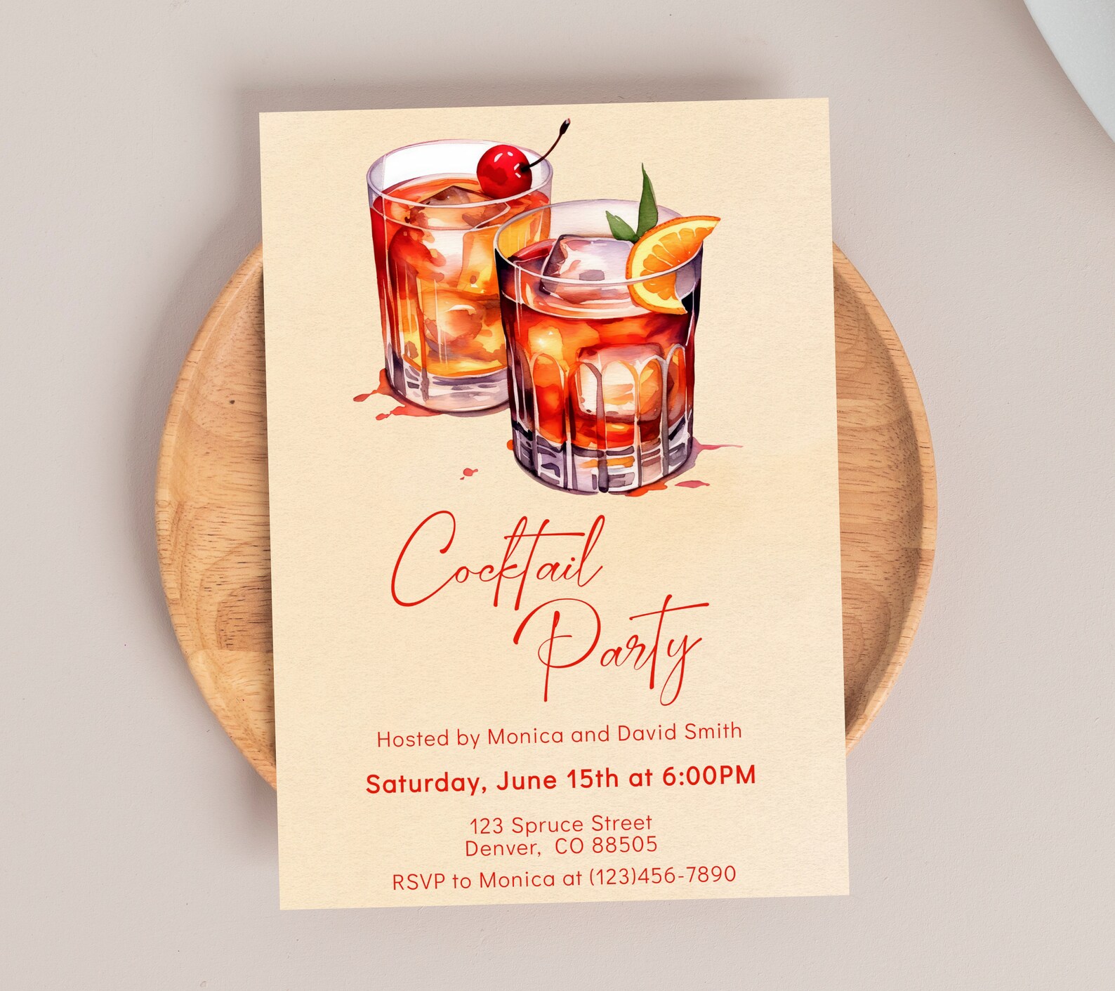 Editable Cocktail Party Invitation Template, Any Occasion Cocktail ...