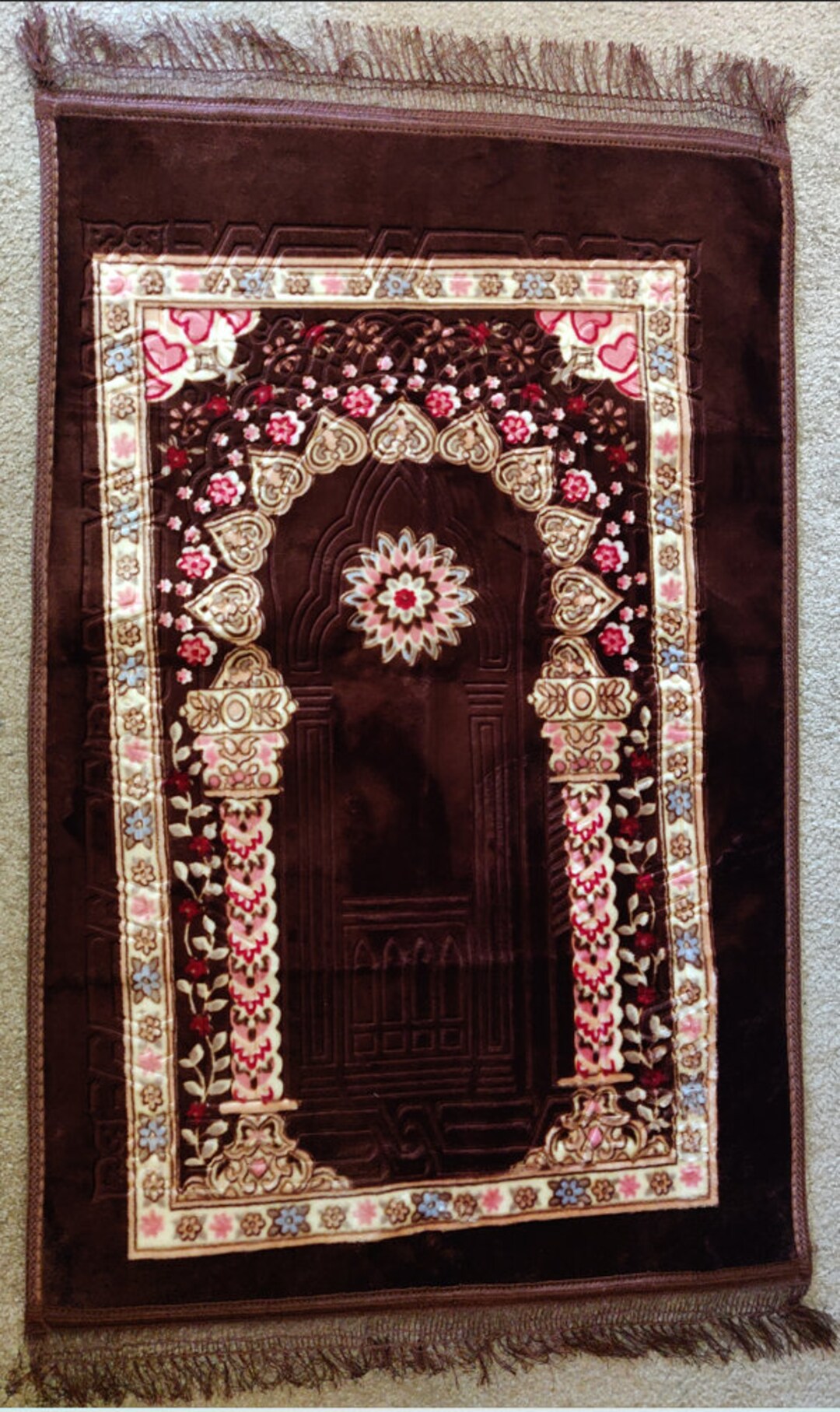 Thick Foam Padded Prayer Mat - Comfortable Muslim Islamic Prayer Rug ...