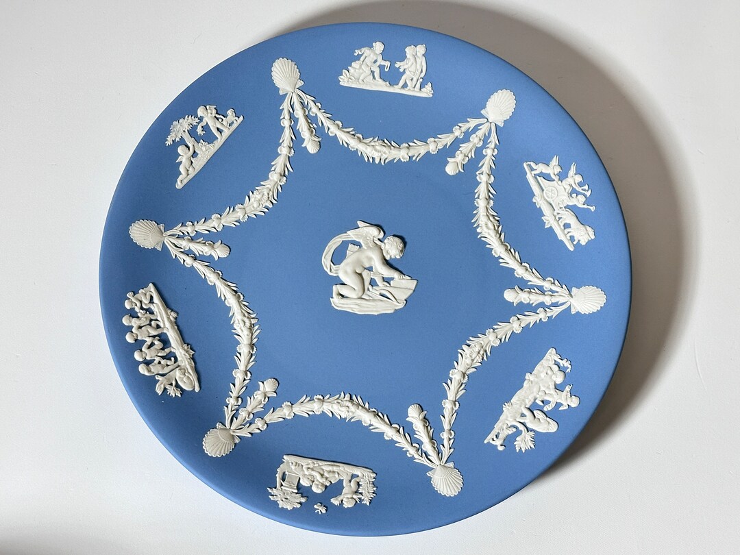 WEDGWOOD Jasperware Pale Blue Shallow Plate 22.8cm - Etsy