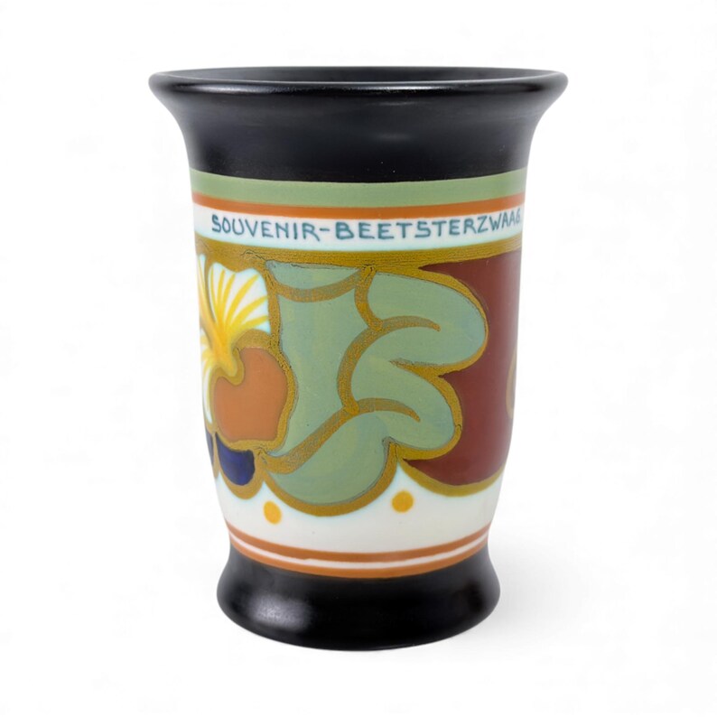 1920's Zenith Gouda Dutch Art Pottery Deco Vase Fleur SOUVENIR ...