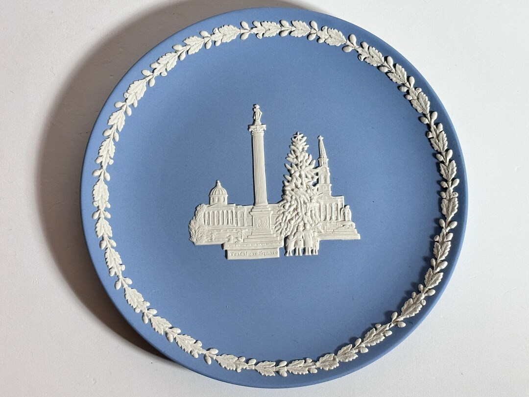 WEDGWOOD Jasperware Pale Blue Plate , Trafalgar Square - Etsy