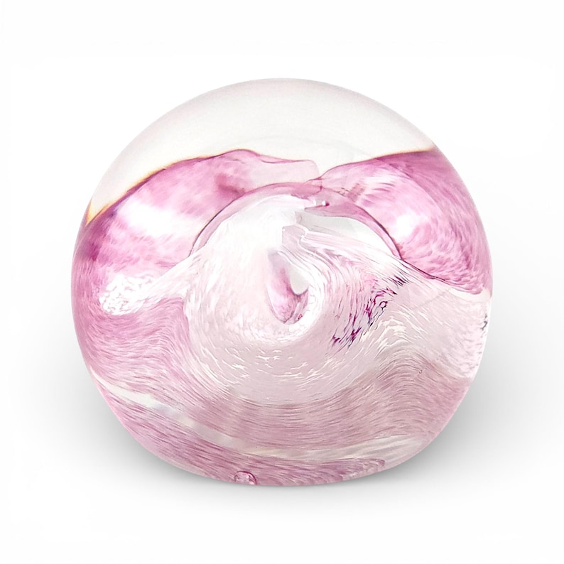 Vintage CAITHNESS MOONCRYSTAL Pink Glass Paperweight - Etsy