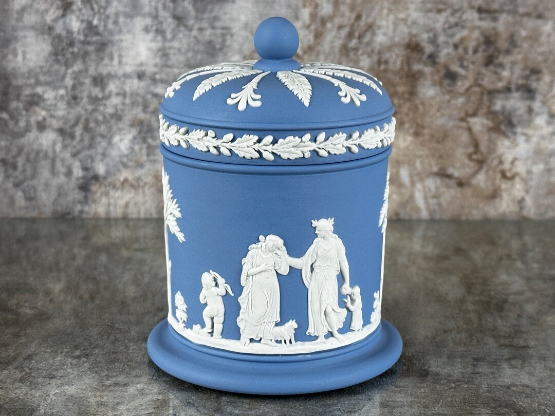 WEDGWOOD Jasperware Pale Blue Tobacco Jar / Tea Caddy '76 - Etsy