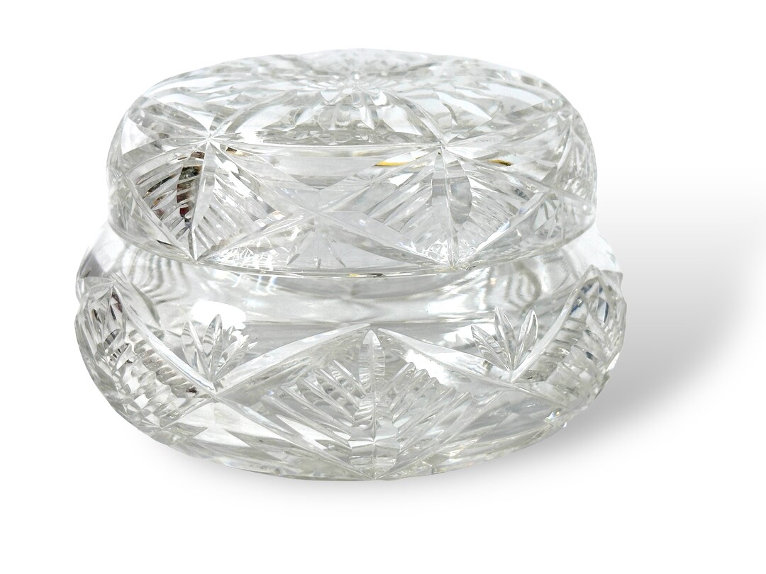 Vintage Crystal Cut Glass Sweets Sugar Jar - Etsy