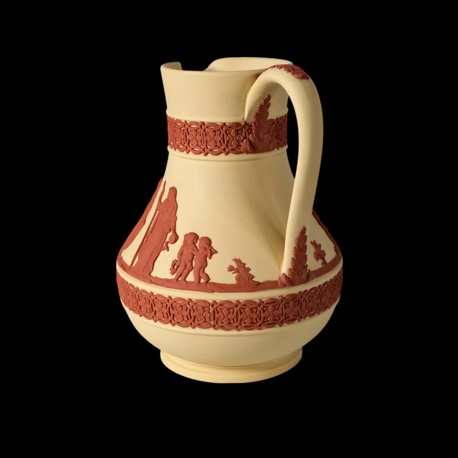 Rare WEDGWOOD Jasperware Handcrafted Primrose Yellow and Terracotta ...