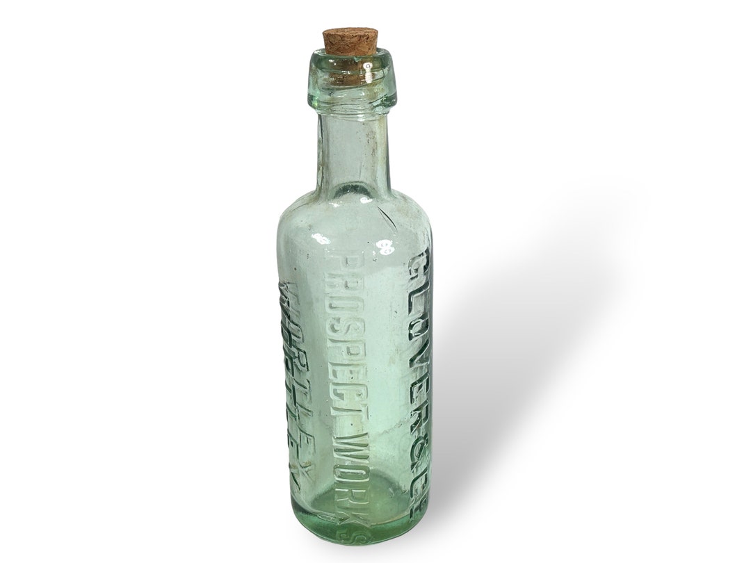 Antique Heavy Glass Bottle GLOVER & Co Prospect Works WORTLEY , LONDON ...