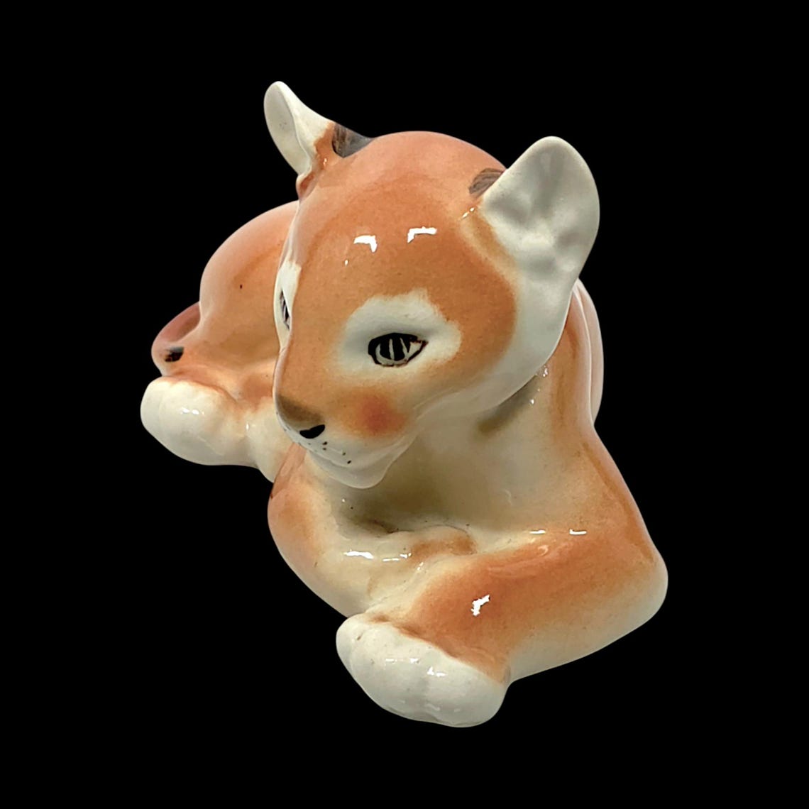 Vintage USSR Lomonosov Porcelain Lion Cub Figurine - Etsy