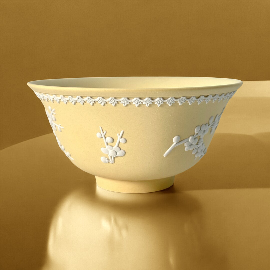 Wedgwood Primrose Yellow Jasperware Prunus Bowl - Etsy