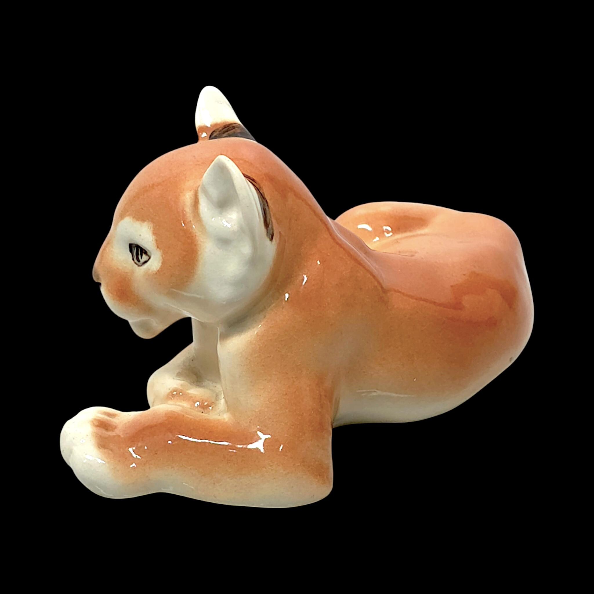 Vintage USSR Lomonosov Porcelain Lion Cub Figurine - Etsy