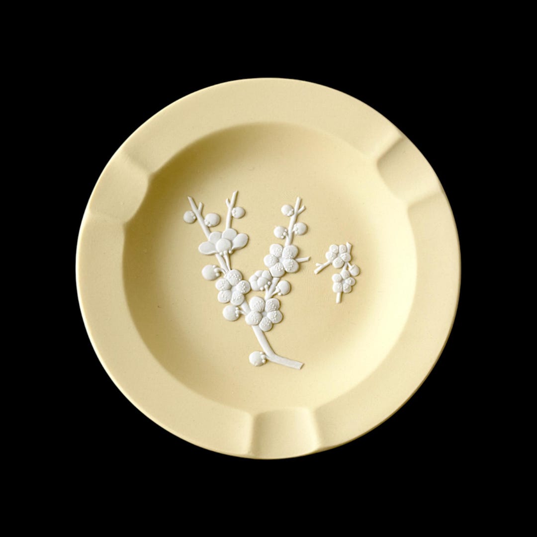 Wedgwood Jasperware Handcrafted Primrose Yellow Pin Dish Plate , Cherry ...