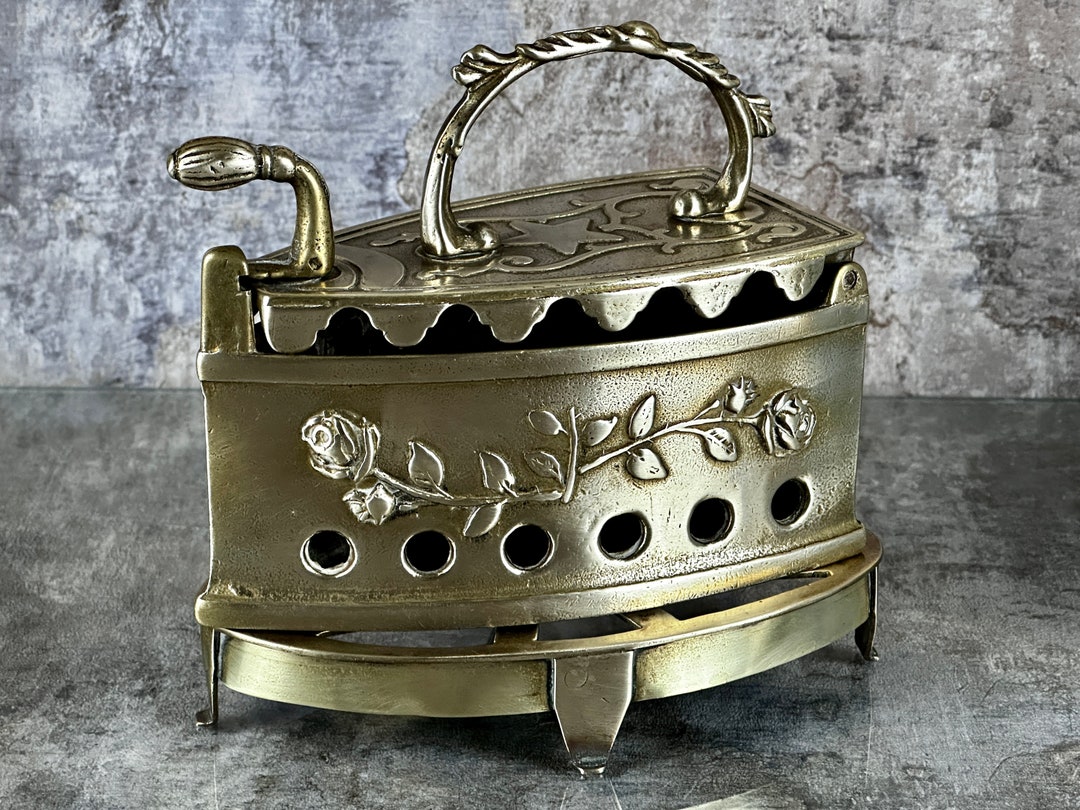 Vintage Brass Iron With Stand - Etsy
