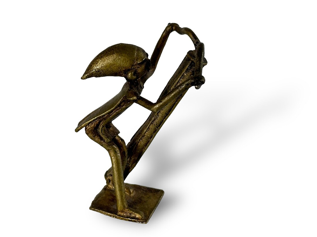 African Cast Bronze Small Figure - Etsy