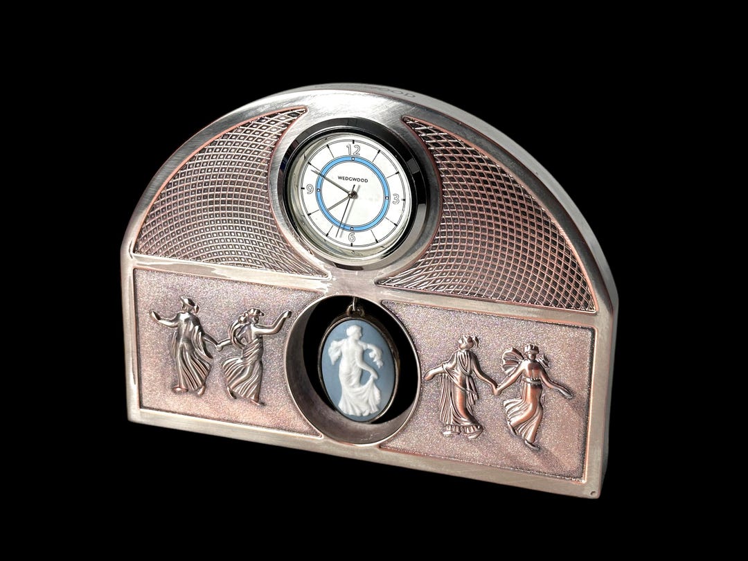 Rare Wedgwood Jasperware Metal Desk Clock With Cameo - Etsy