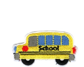 Yellow School Bus Embroidery Iron-on Patch - Etsy