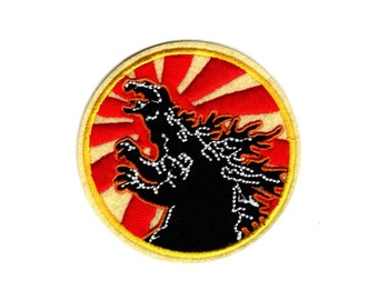 PATCH GODZILLA Gojira, Kaiju Movie Monster Woven Iron-on King of the ...