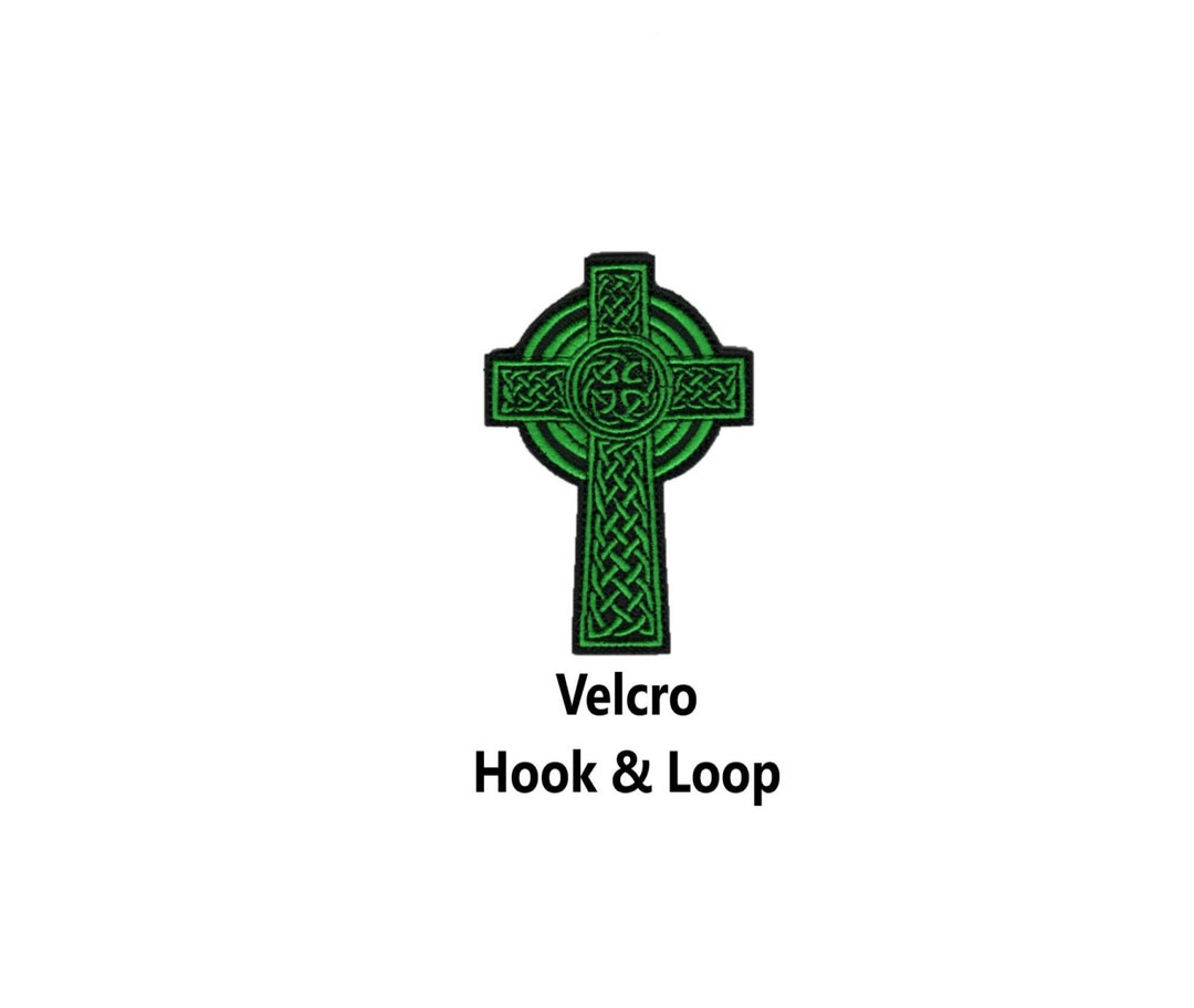 Celtic Cross VELCRO Embroidered Patch - Etsy