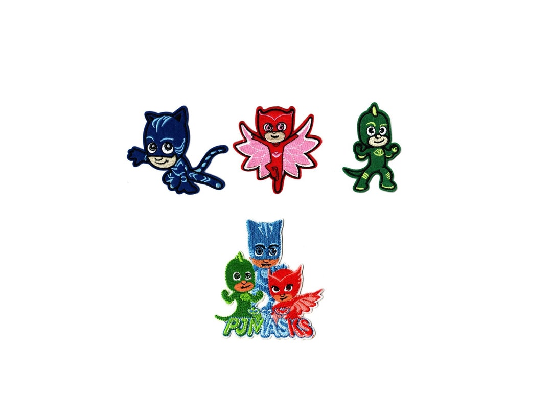 Catboy, Owlette, and Gecko Disney Jr Series Embroidered Iron on Patch ...