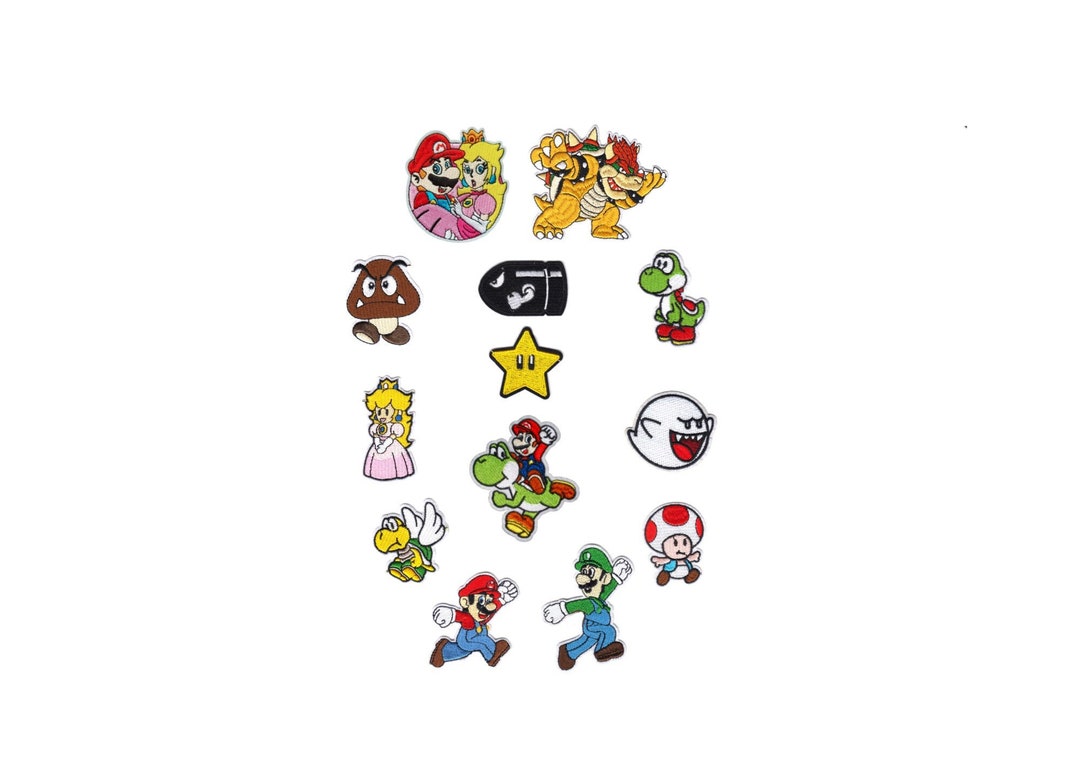 Super Mario Video Game Characters Embroidered Iron-on Patch - Etsy