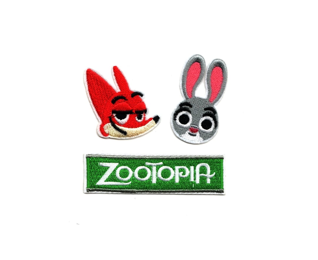 Set of 3 Zootopia Disney Cartoon Movie Embroidered Iron-on Patches - Etsy