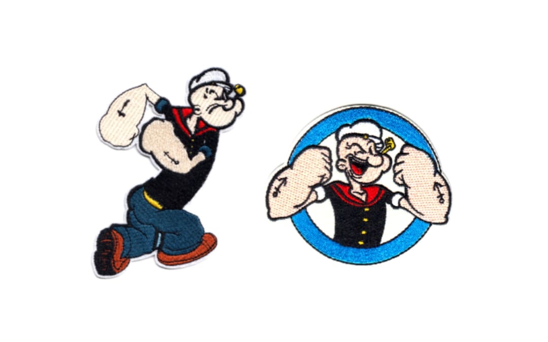 Popeye Retro Cartoon Comic Book Strip Character Embroidered Iron-on ...