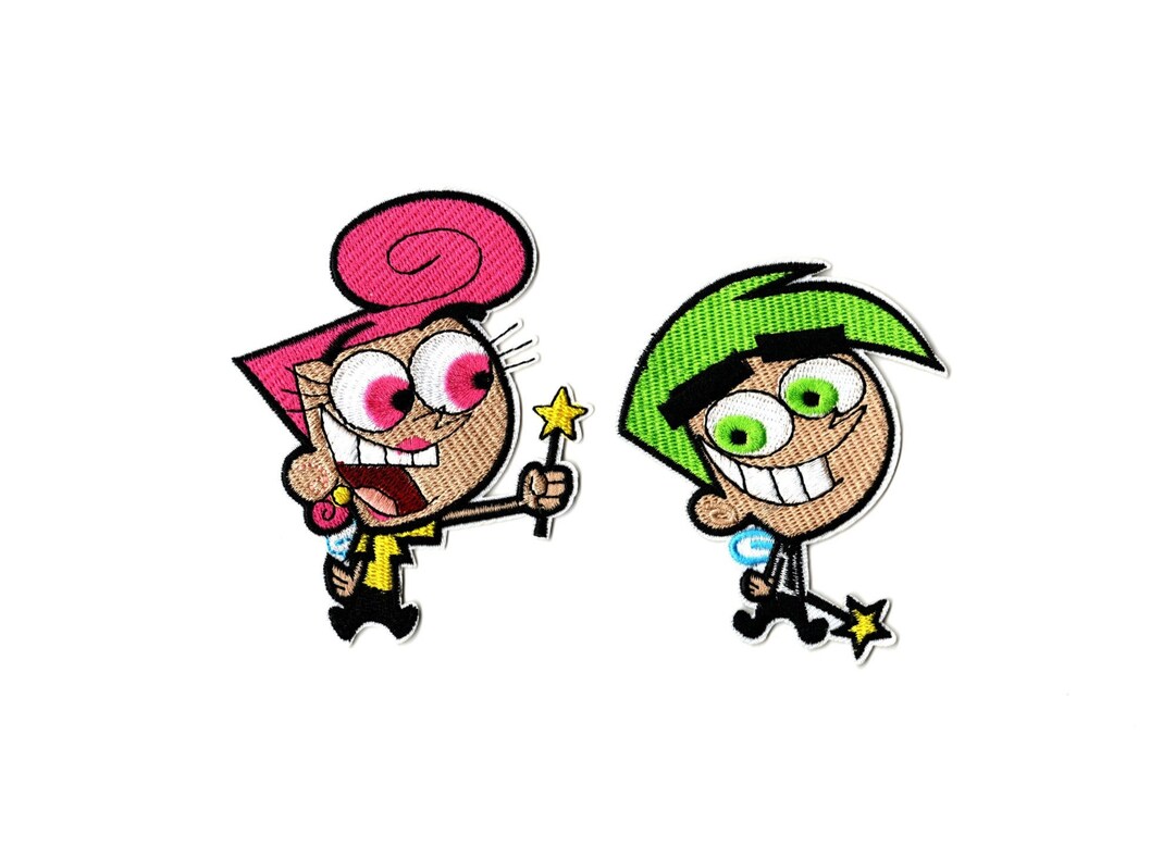 Pair Fairly Oddparents Fairy Godparents Cosmo & Wanda Embroidered Iron ...