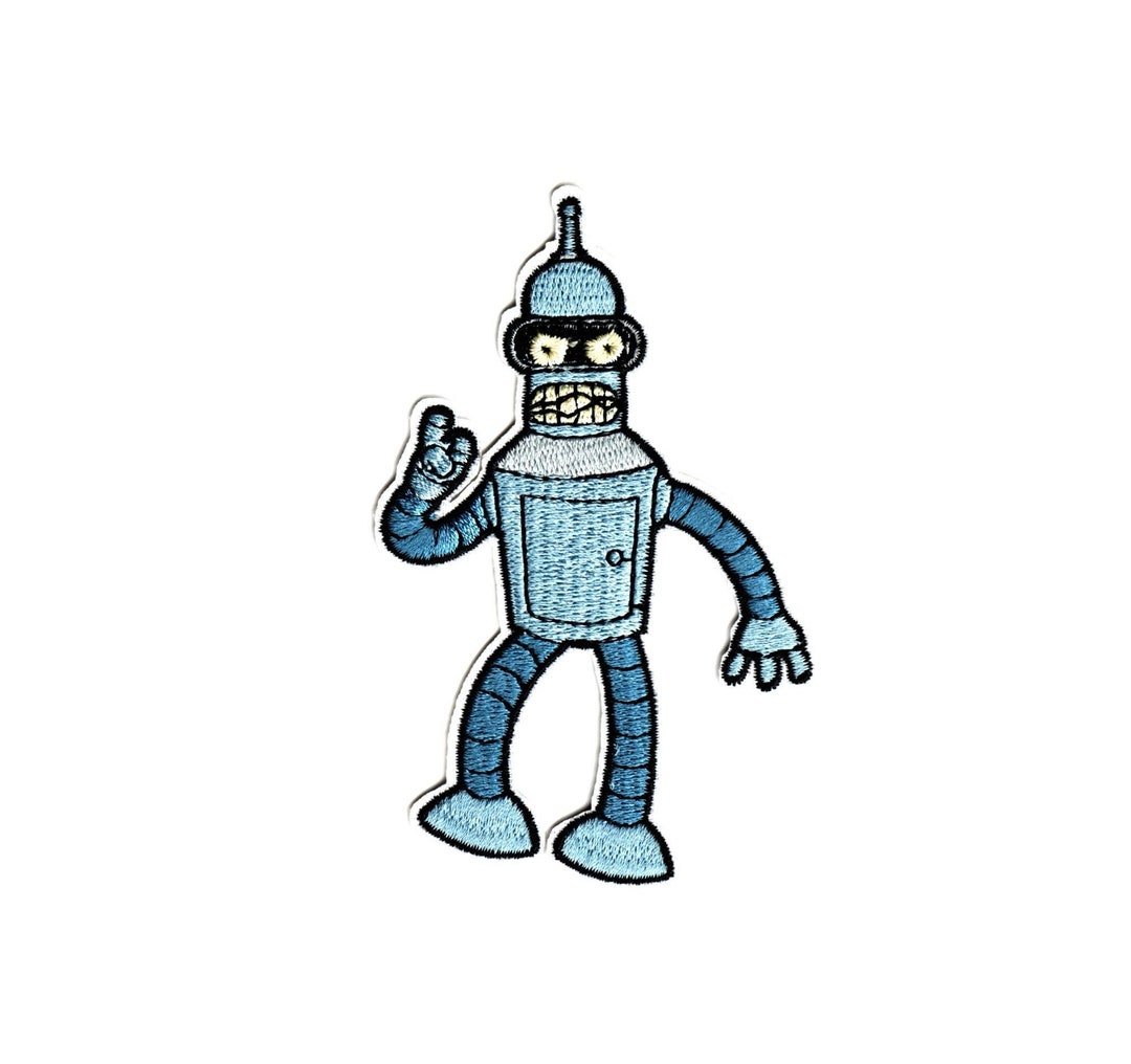 Cartoon Character Bender Robot Embroidered Iron-on Patch - Etsy