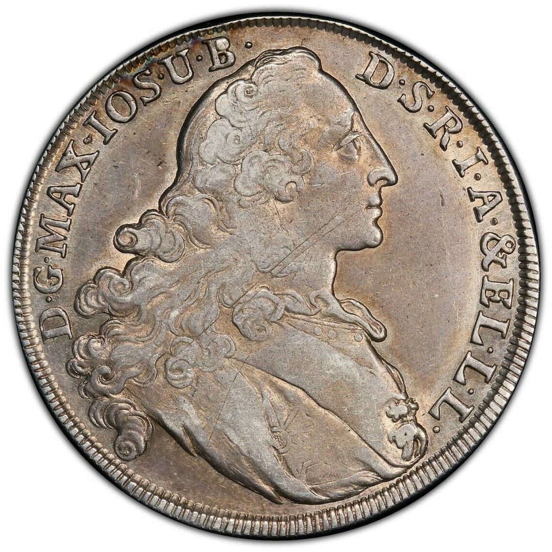 1765 German States Bavaria Silver Thaler maximilian III Joesph PCGS XF ...
