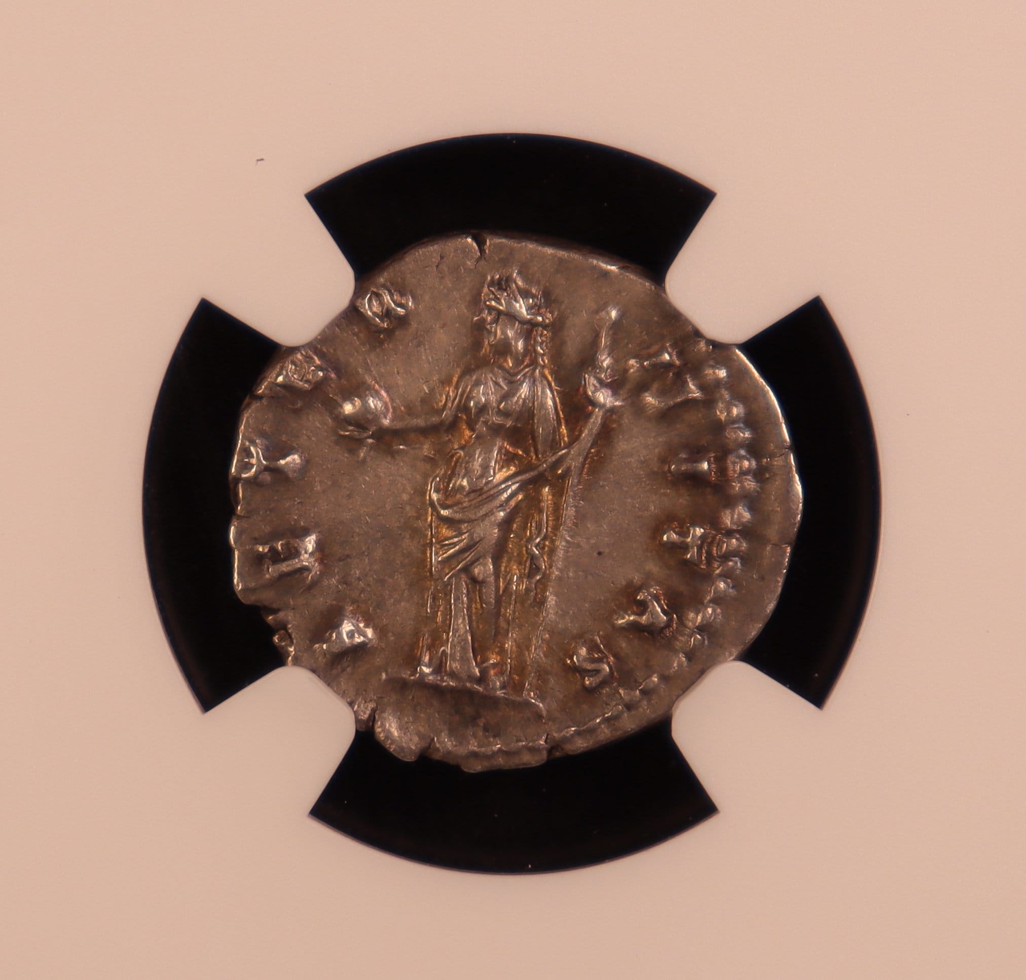 Ancient Roman Empire Faustina Senior Silver Denarius Coin (138-141 AD ...