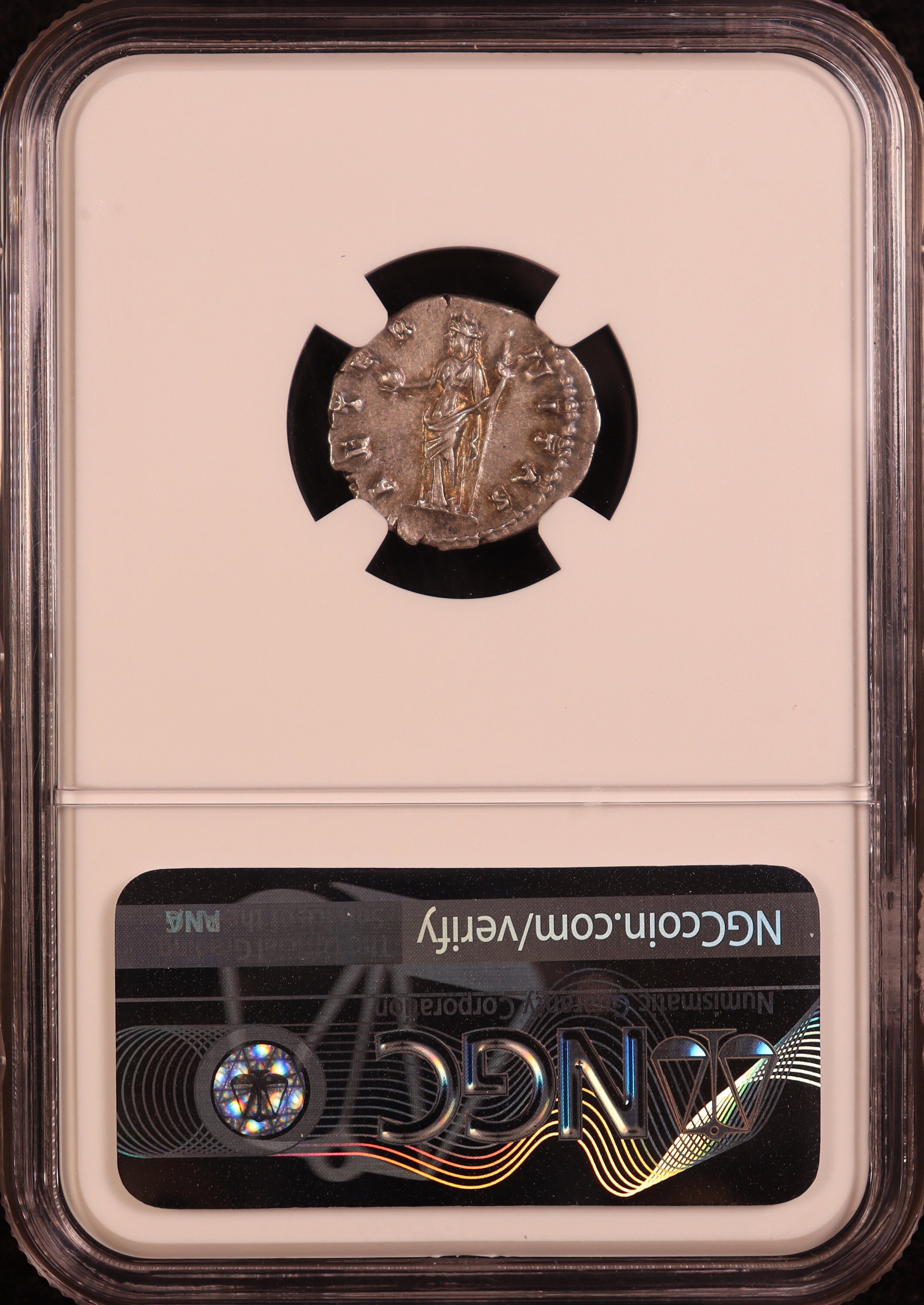 Ancient Roman Empire Faustina Senior Silver Denarius Coin (138-141 AD ...