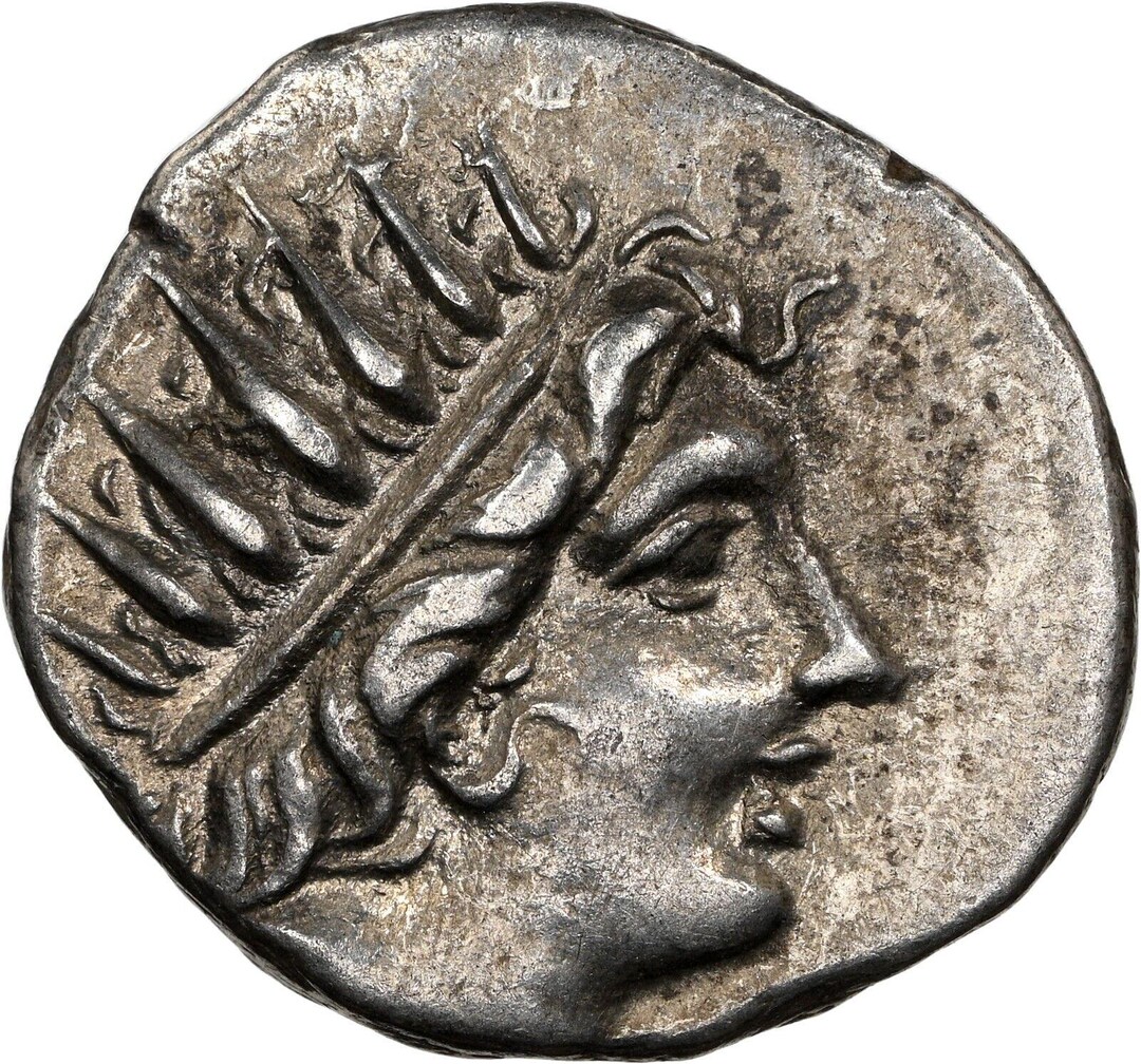 Ancient Greek Caria, Island of Rhodes Silver Drachm Coin (88-84 BC ...