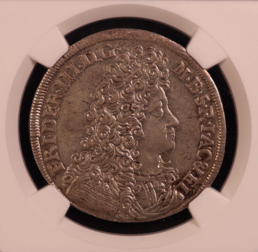 1691 Germany, Brandenburg "friedrich Iii" 2/3 Silver Thaler Coin - NGC ...
