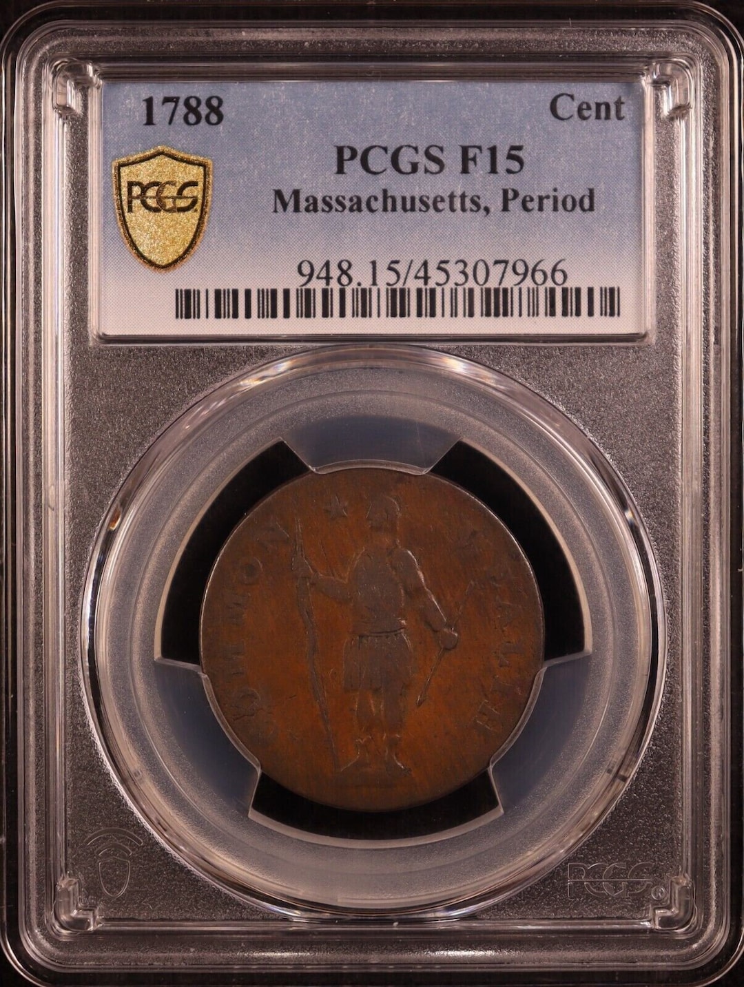 1788 Massachusetts Cent US Colonial Copper Coin PCGS Fine 15 - Etsy
