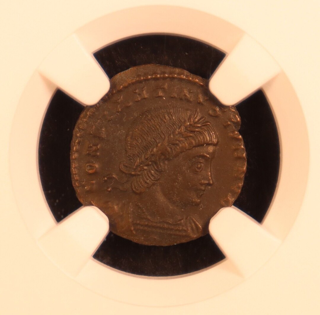 Ancient Roman Empire Constantine II AE4 Nummus Coin (337-340) - NGC AU ...