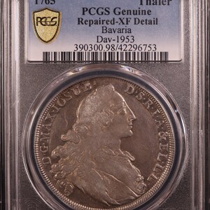 1765 German States Bavaria Silver Thaler maximilian III Joesph PCGS XF ...