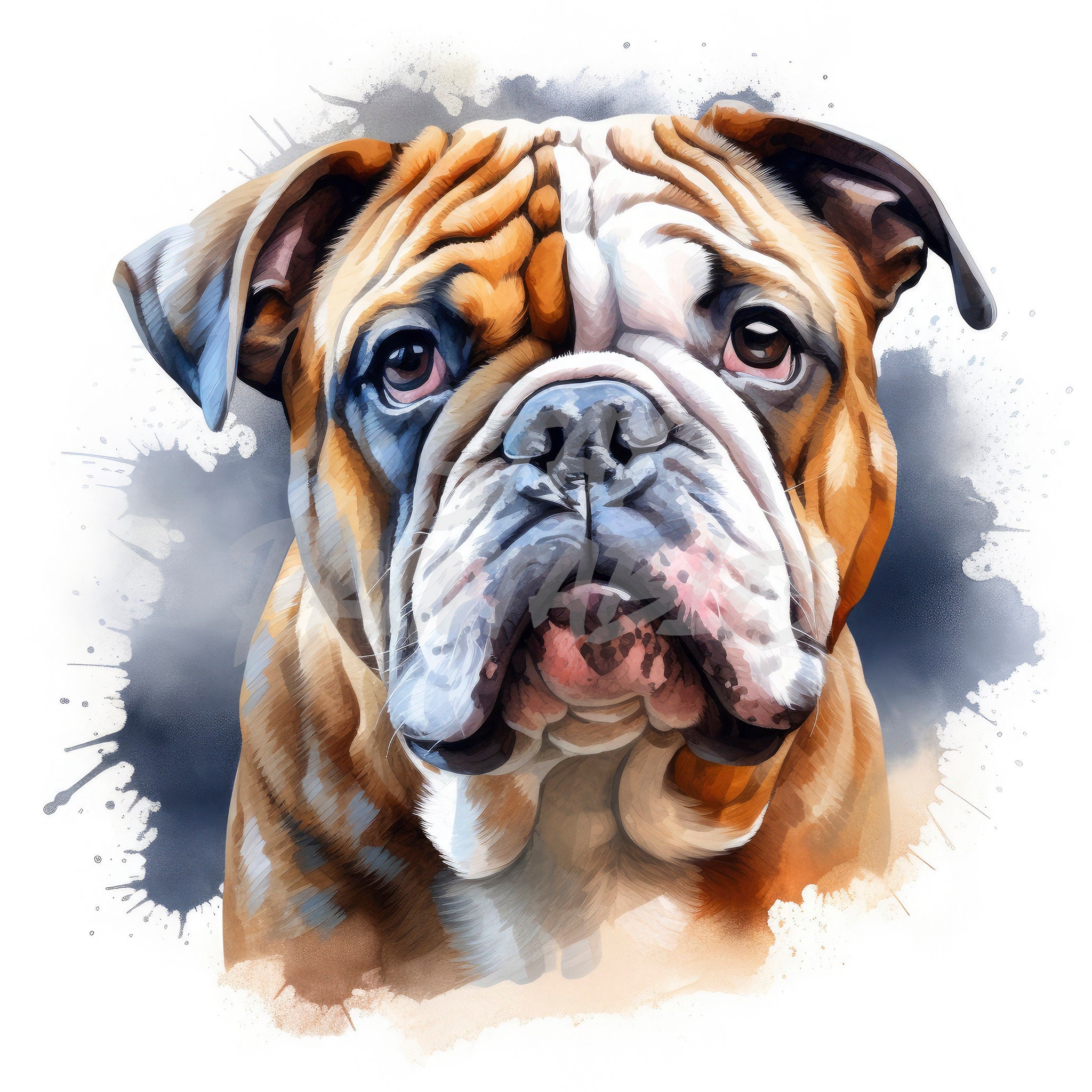 Bulldog Clipart 12 High Quality Jpgs Bonus Files Digital - Etsy