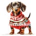 Dachshund Christmas Sweater Clipart Set, Holiday Dog Winter Art - Etsy