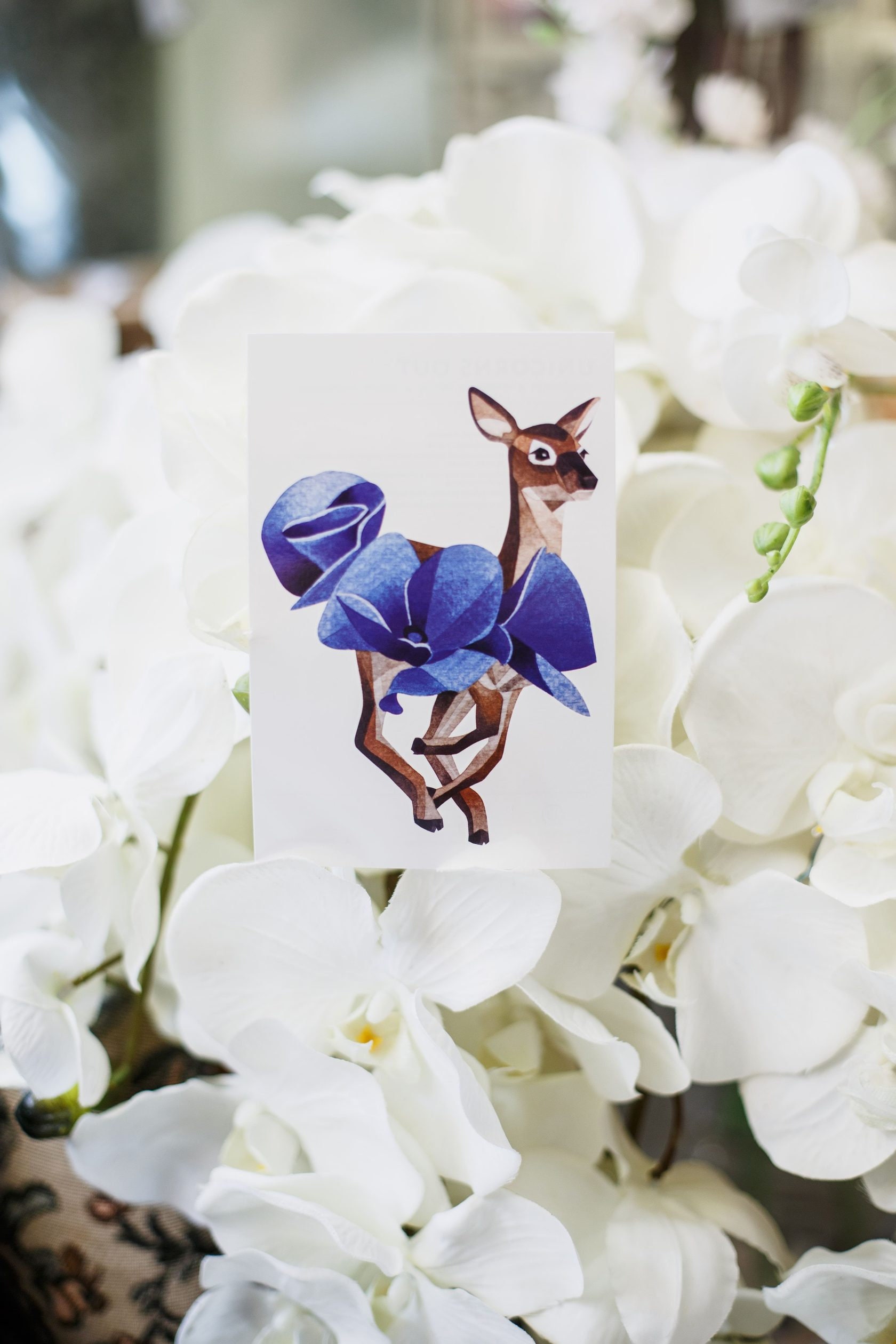 Floral Temporary Tattoo Cute Deer Flash Tattoo Minimalistic - Etsy