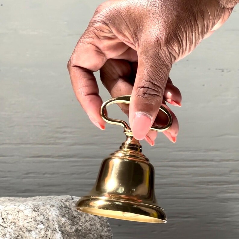 Vintage Brass Bell | Gold Home Accent - Etsy