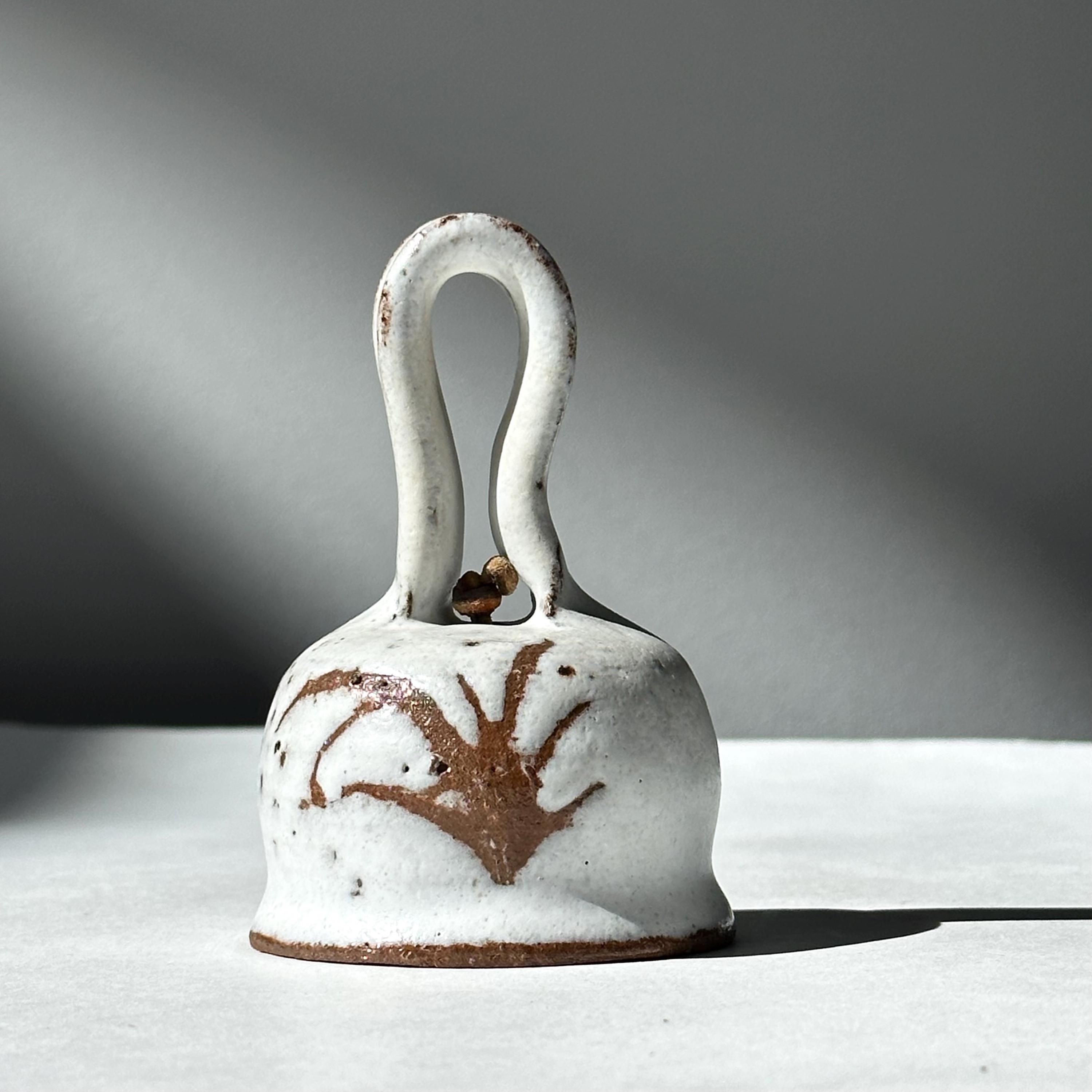 Handmade Ceramic Bell: Signed Studio Pottery With Leather Clapper - Etsy