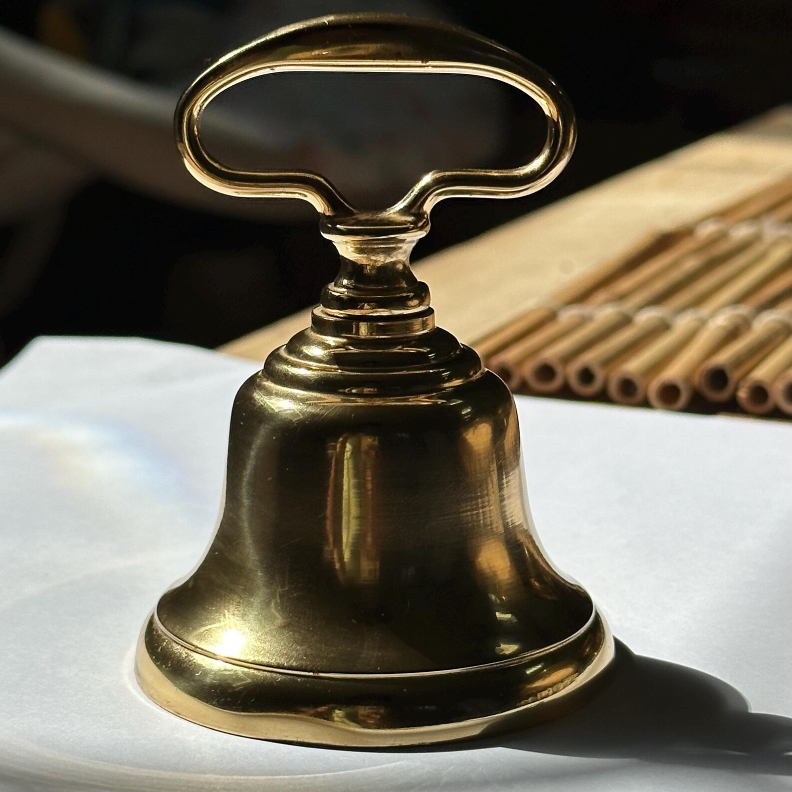 Vintage Brass Bell | Gold Home Accent - Etsy