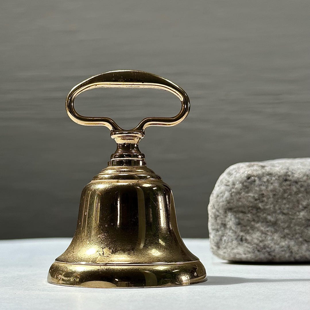 Vintage Brass Bell | Gold Home Accent - Etsy