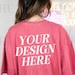 Comfort Colors C1717 Crimson Back Shirt Mockup Oversized Comfort Colors ...