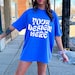 Comfort Colors C1717 Flo Blue Mockup Oversized Flo Blue Tshirt Outdoors ...